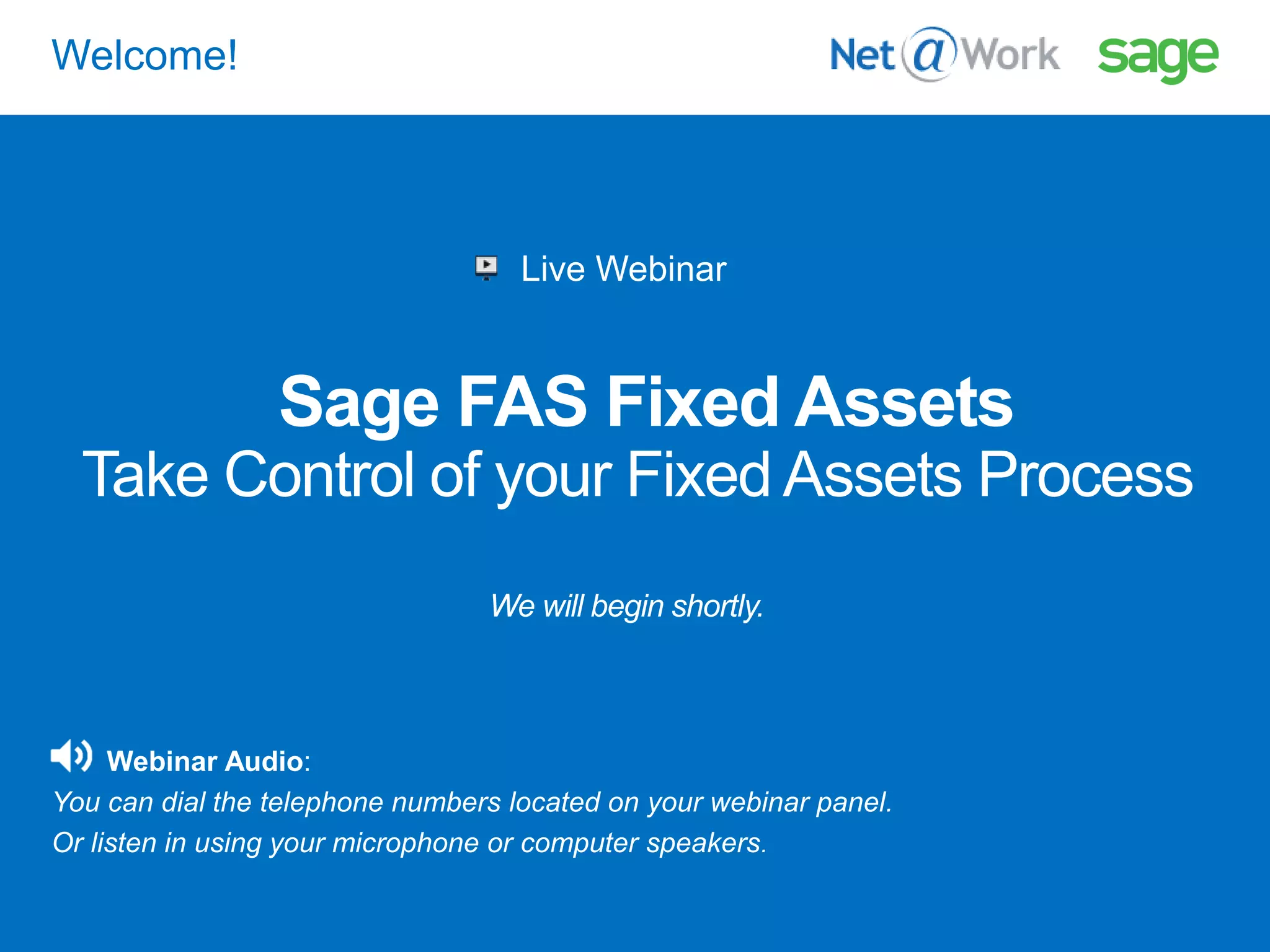 Sage Fas Fixed Assets Take Control Of Your Fixed Assets Process Ppt