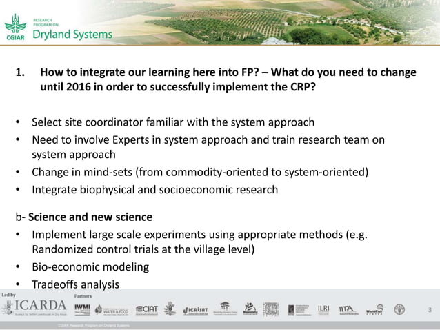 Group work on integrating the learning into the regional FPs | PPT