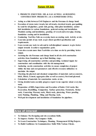 Nawab civil supervisor cv | DOC