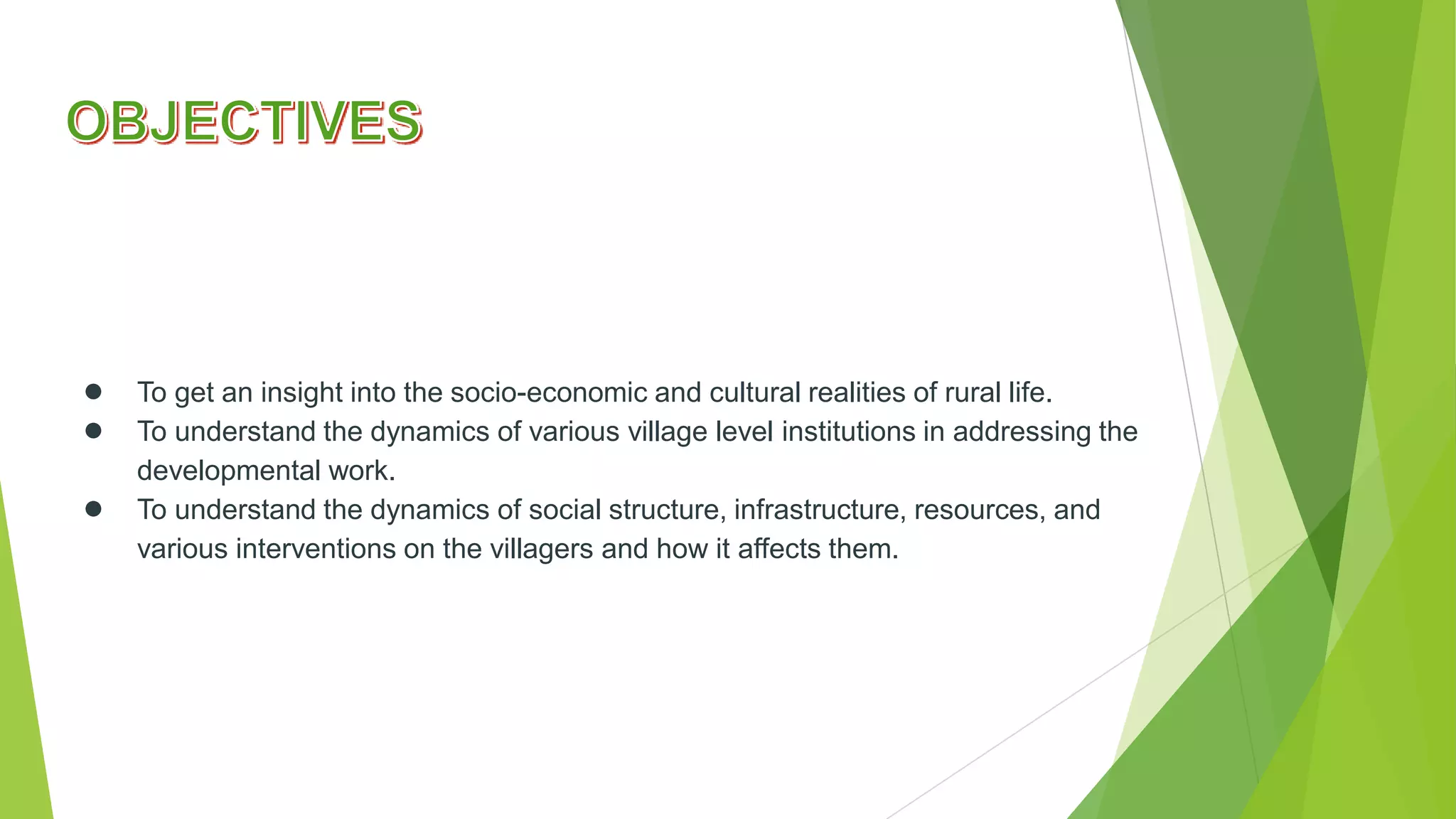 Village Case Study | PPTX