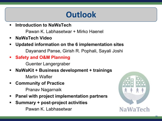 NaWaTech presentation iswats | PPT