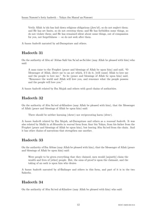 Imam Nawawi’s forty hadeeth | PDF | Islam | Religion & Spirituality