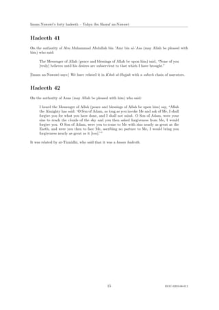 Imam Nawawi’s forty hadeeth | PDF | Islam | Religion & Spirituality