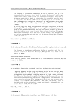 Imam Nawawi’s forty hadeeth | PDF | Islam | Religion & Spirituality