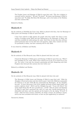 Imam Nawawi’s forty hadeeth | PDF | Islam | Religion & Spirituality