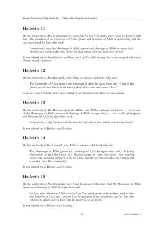 Imam Nawawi’s forty hadeeth | PDF | Islam | Religion & Spirituality