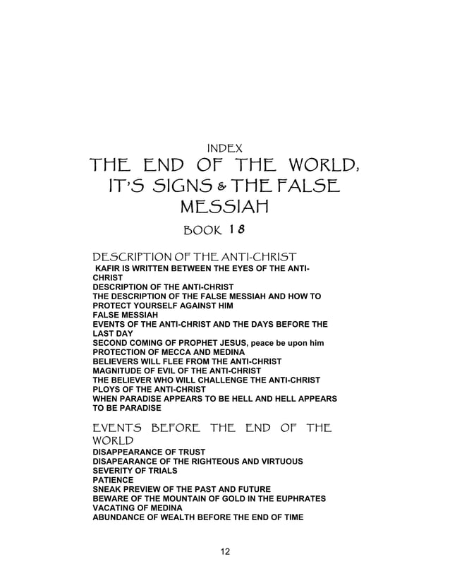 Nawawi 18-end-of-world-&-false-messiah | PDF