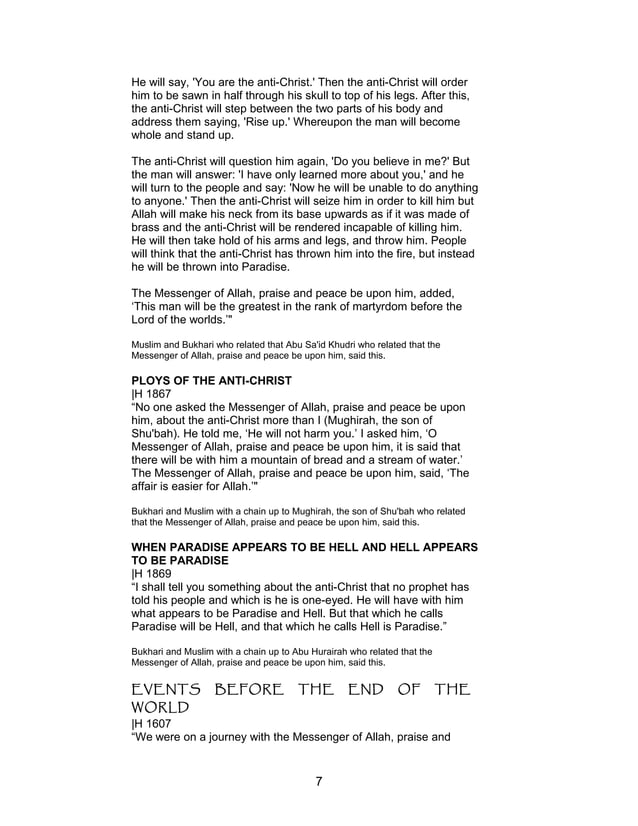 Nawawi 18-end-of-world-&-false-messiah | PDF