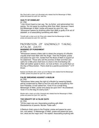 Nawawi 33-oaths | DOC | Islam | Religion & Spirituality