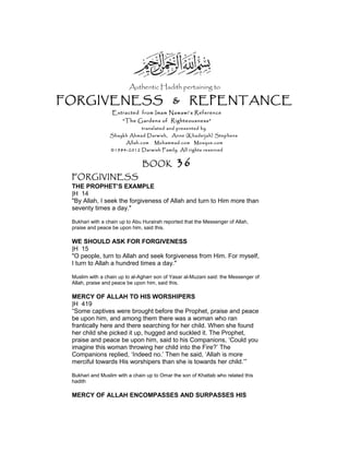 Nawawi 36-forgiveness-and-repentance | DOC