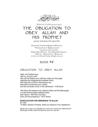 Nawawi 46-obligation-to-obey-allah-and-his-prophet | DOC