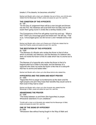 Nawawi 52-hypocrisy | PDF