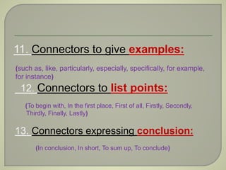 Nawaz anware predention english connectors | PPT