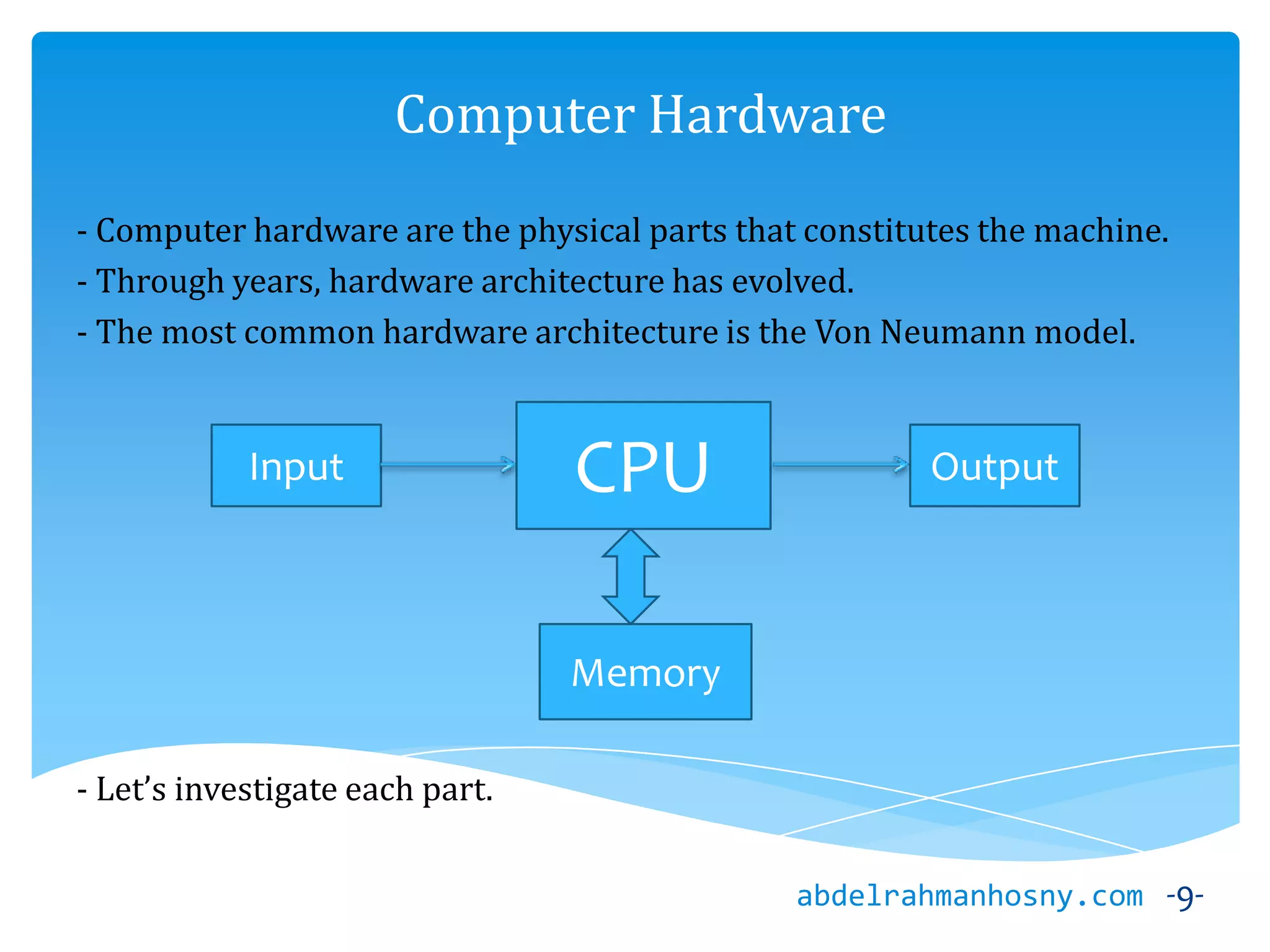 10 Introduction To Hardware Computer Architecture Pptx Computing Technology And Computing