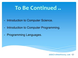 1.0 Introduction to Hardware Computer Architecture | PPTX