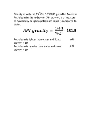 Density and Specific Gravity (Specific Gravity Bottle method) | DOCX
