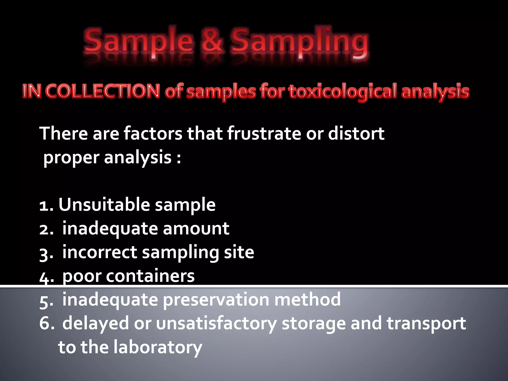 toxicological samples and sampling | PPTX