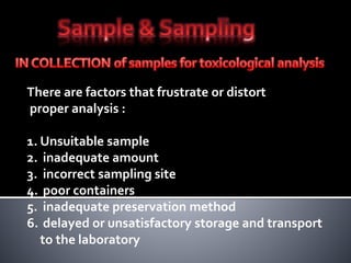 toxicological samples and sampling | PPTX