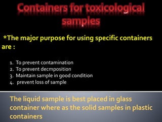 toxicological samples and sampling | PPTX