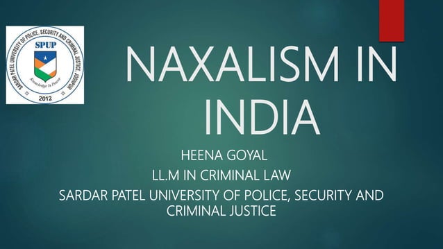 Naxalism in India | PPT