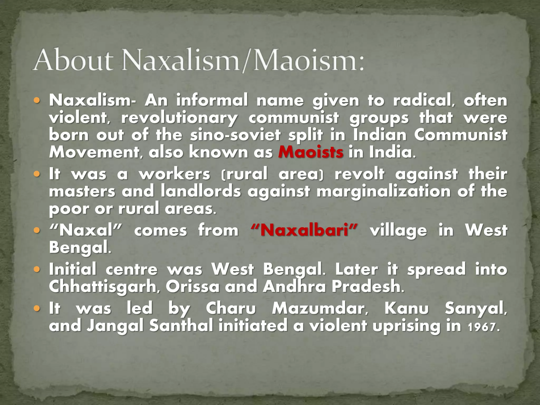 Naxalism | PPTX
