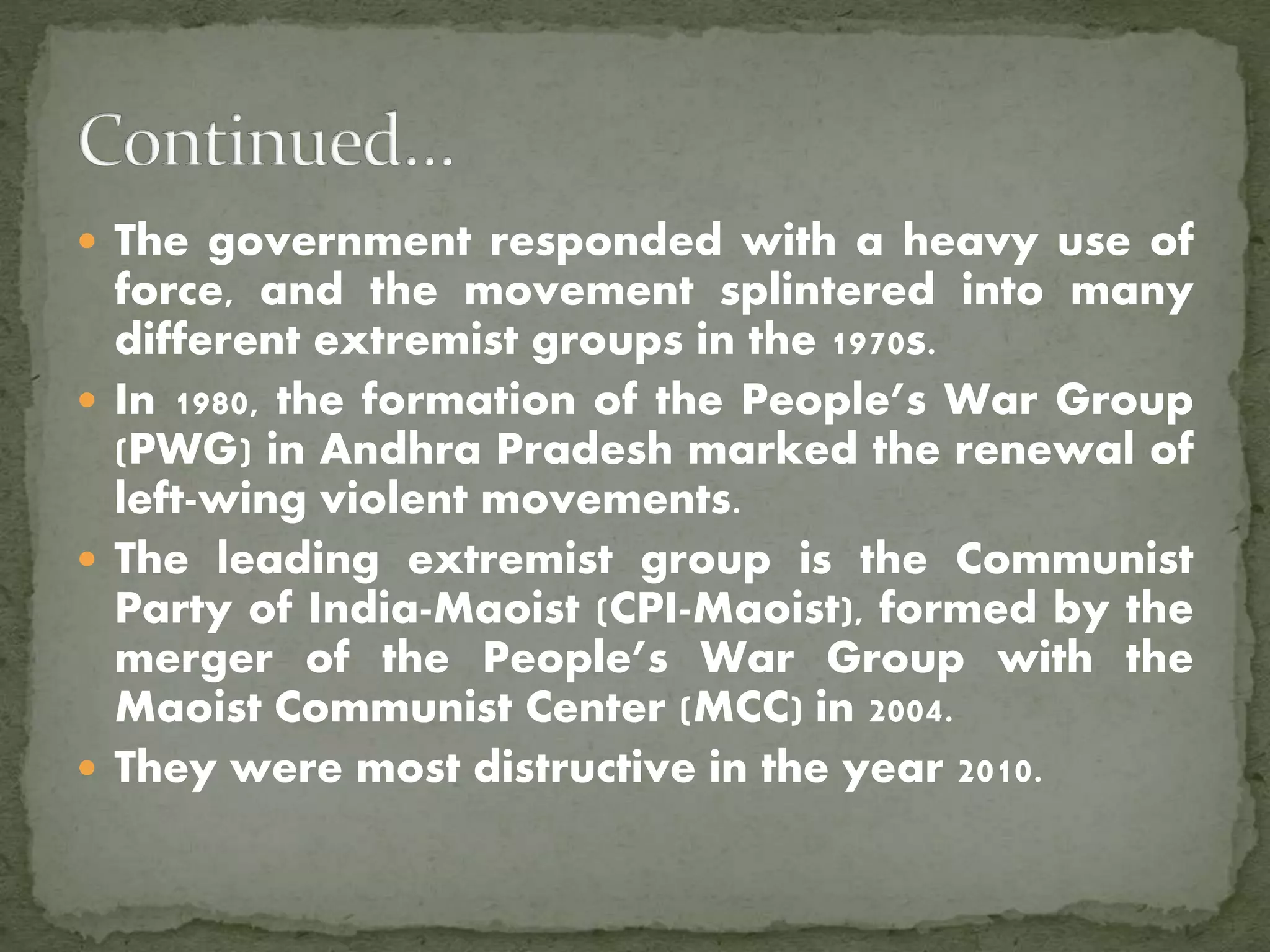 Naxalism | PPTX