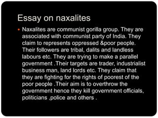 Naxalites | PPTX