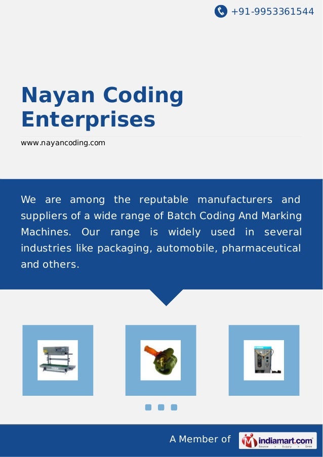 Dry Ink Batch Coder by Nayan coding-enterprises