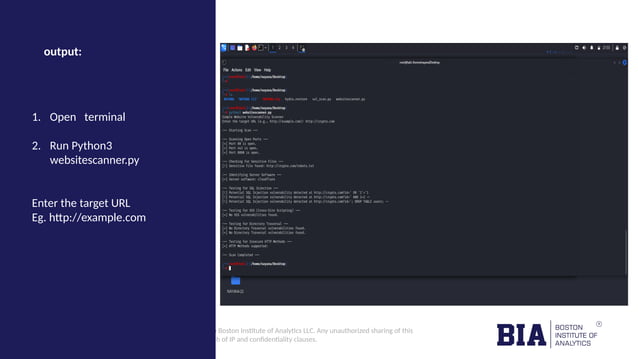 Building a Simple Python-Based Website Vulnerability Scanner | PPTX