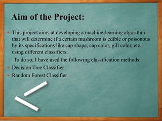 Mushroom classification | PPTX