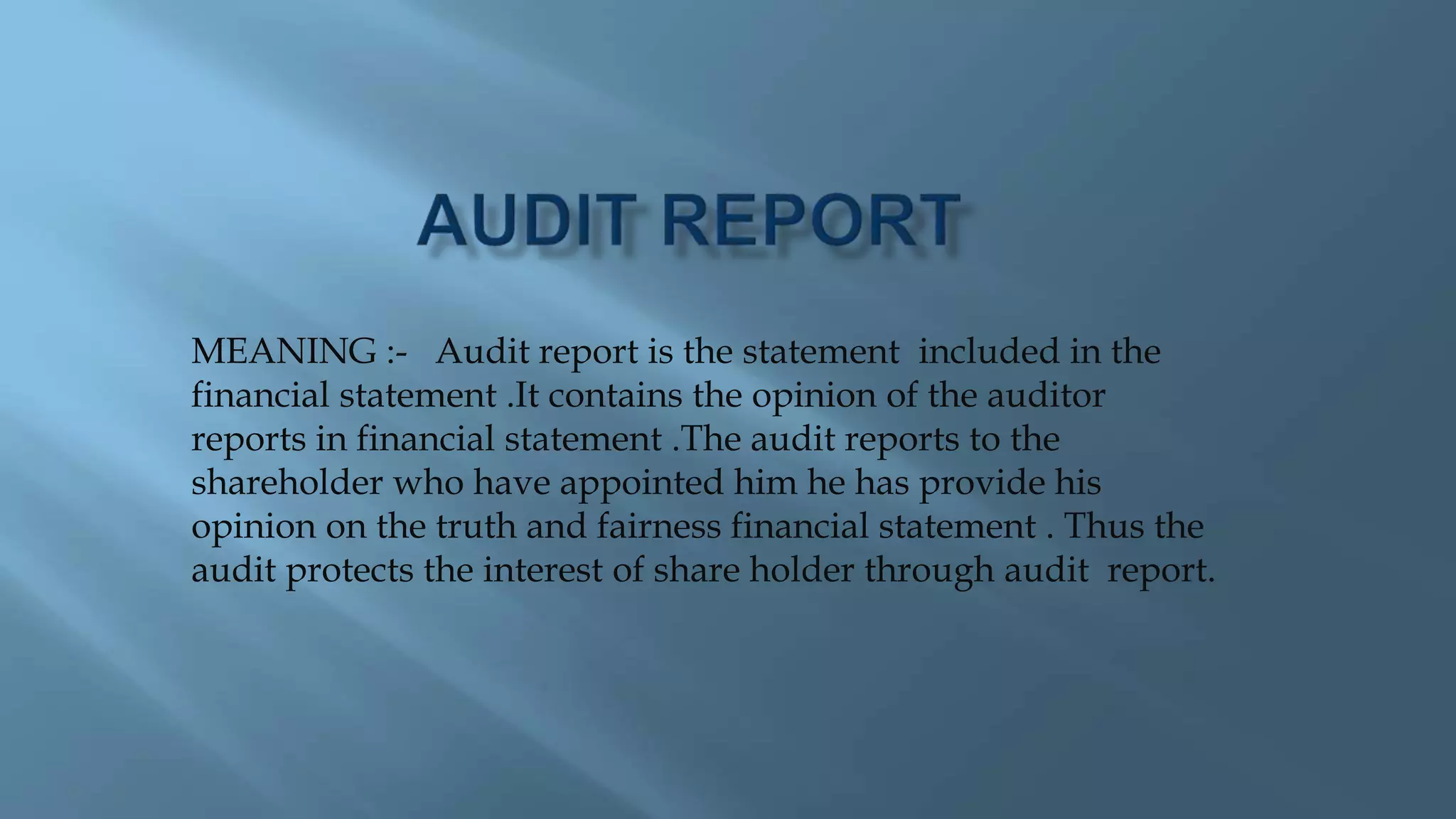 Audit report | PPTX