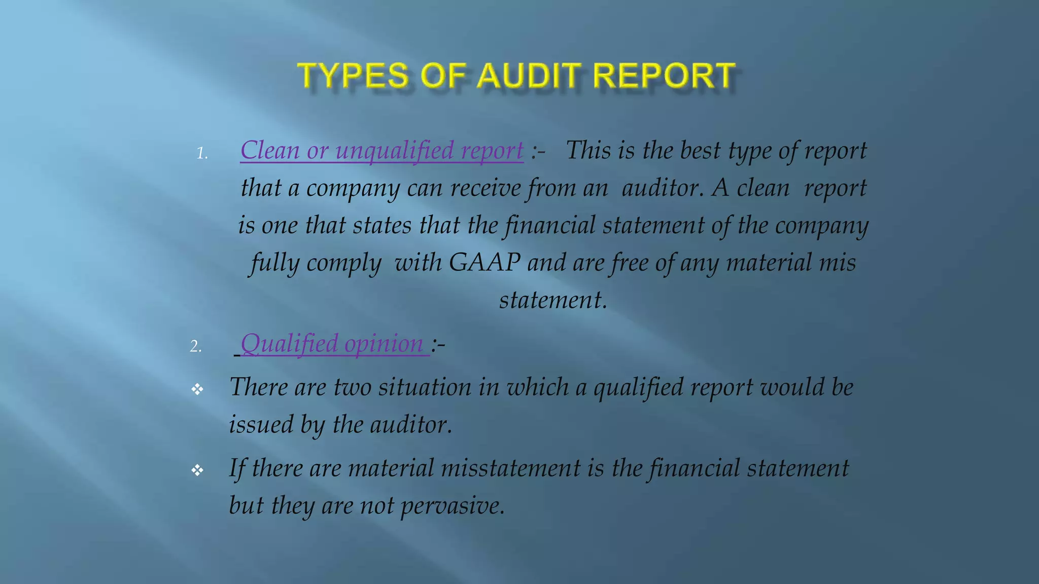 Audit report | PPTX