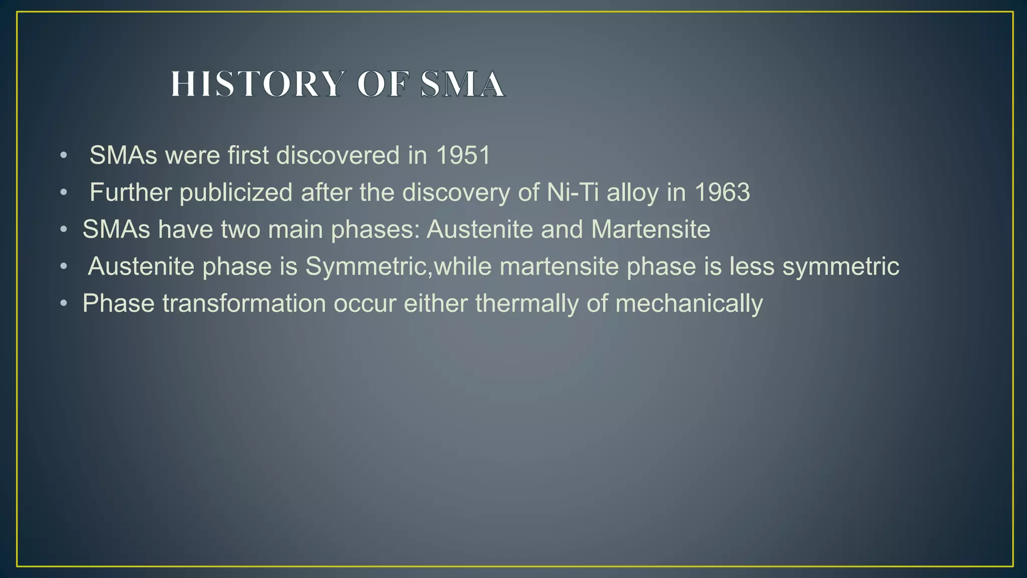Shape Memory Alloys | PPTX