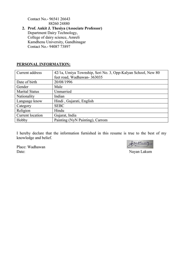 Nayan resume new signed | PDF