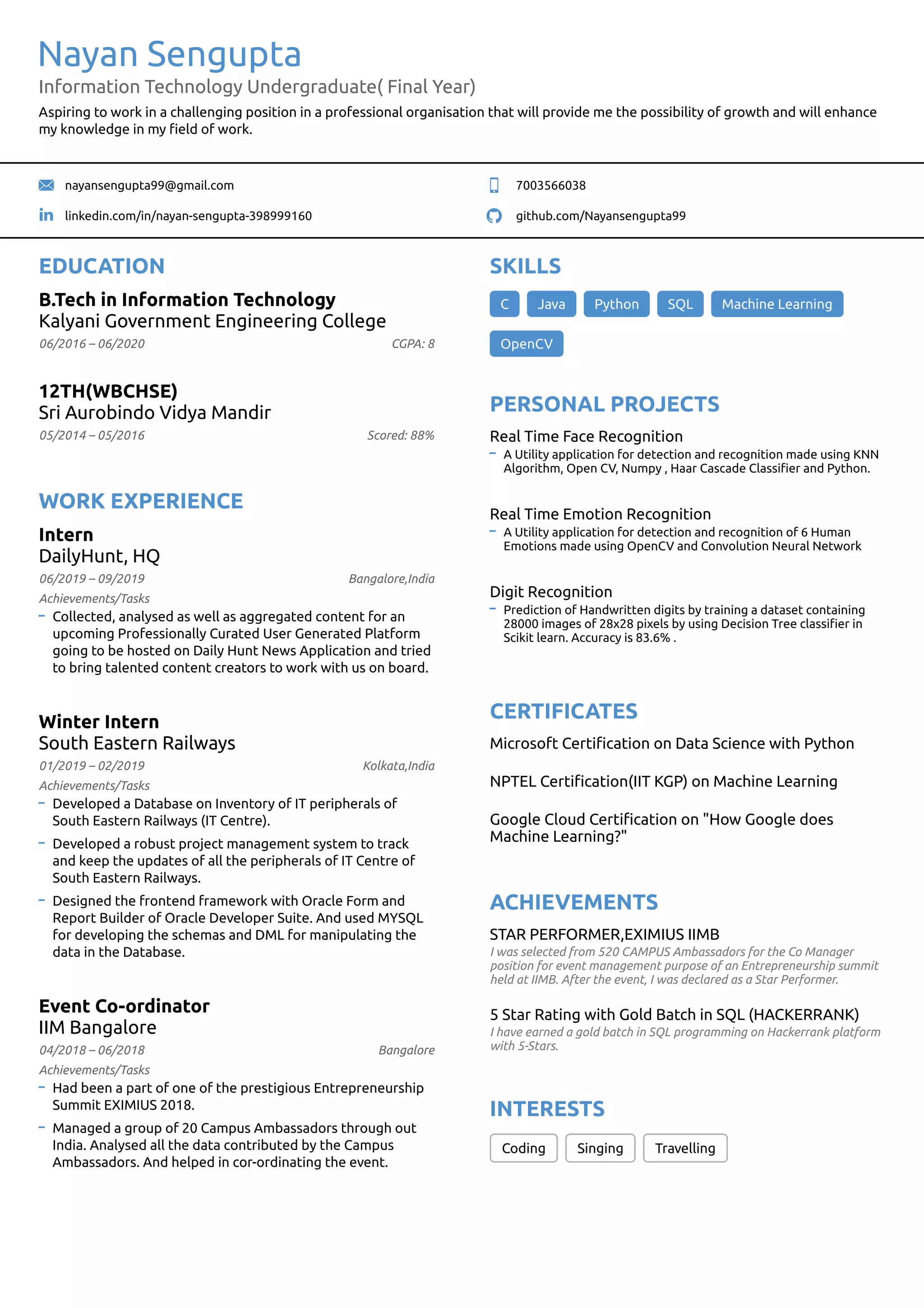 Nayan's resume | PDF