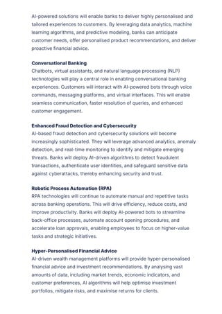 AI in Banking: Transforming Banks with Artificial Intelligence | PDF