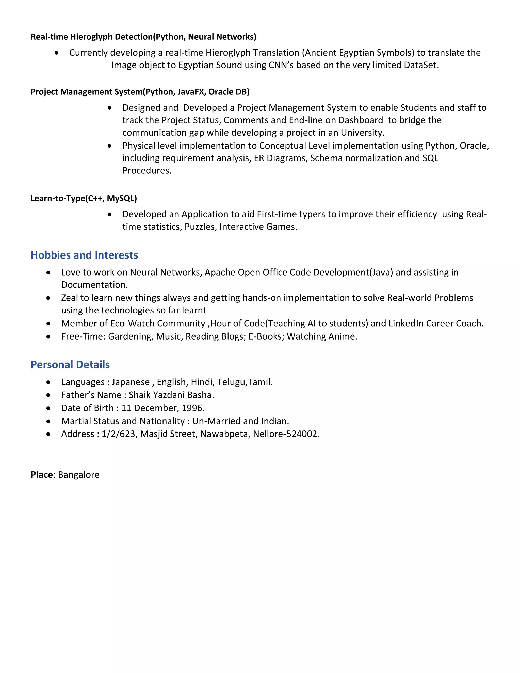 Nayeem shaik resume | PDF