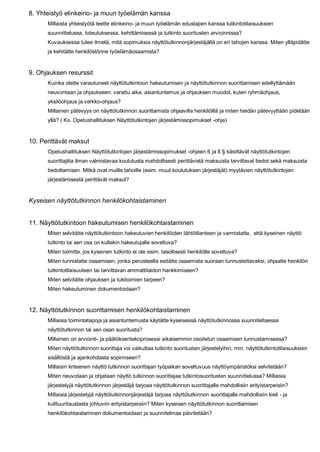 Nayttotutkinnon jarjestamissuunnitelman sisalto | PDF