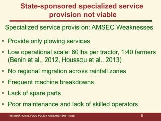 Patterns of Ownership and Use of Agricultural Machines in Ghana: Implications for agricultural ...
