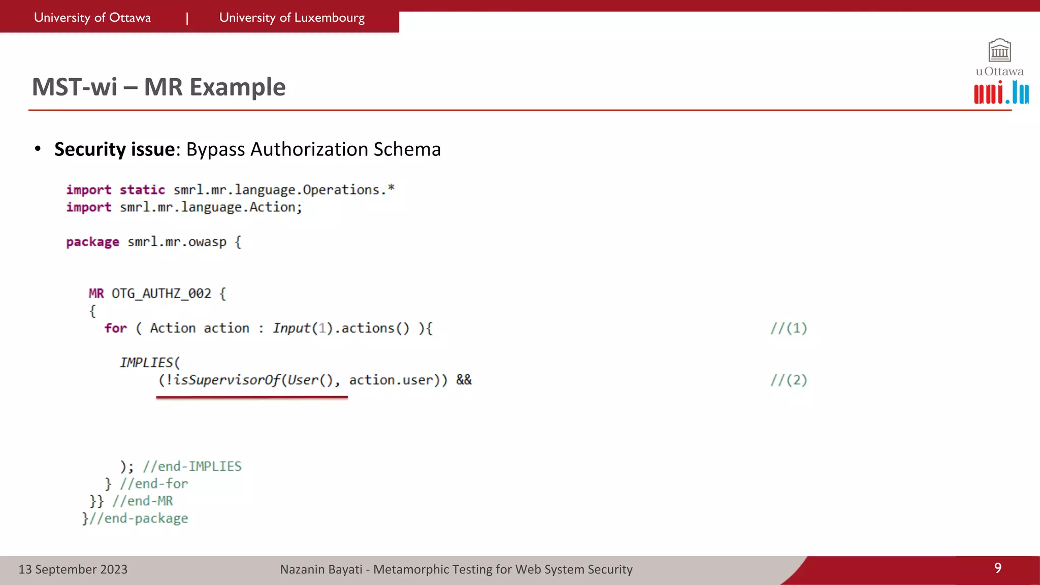 Metamorphic Testing For Web System Security Ppt