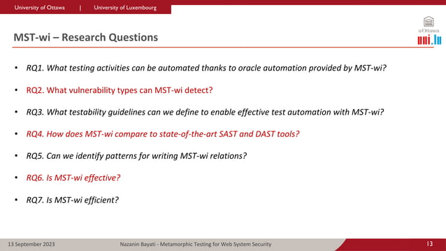 Metamorphic Testing For Web System Security Ppt