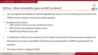 Metamorphic Testing for Web System Security | PPT