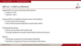 Metamorphic Testing for Web System Security | PPT
