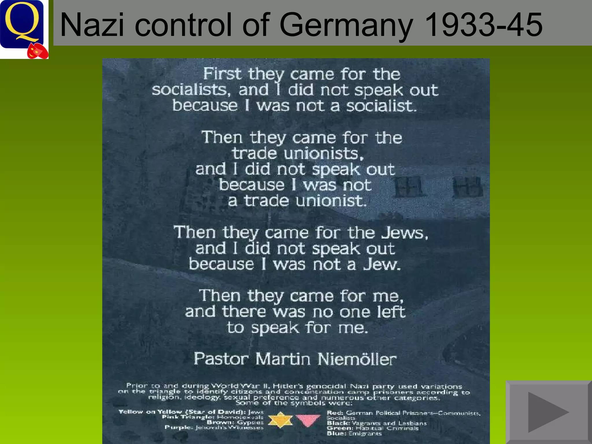 Nazi control in 1933 | PPT