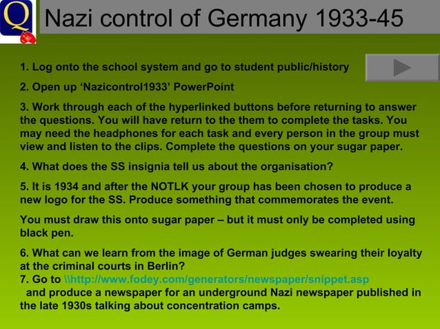 Nazi control in 1933 | PPT