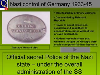 Nazi control in 1933 | PPT