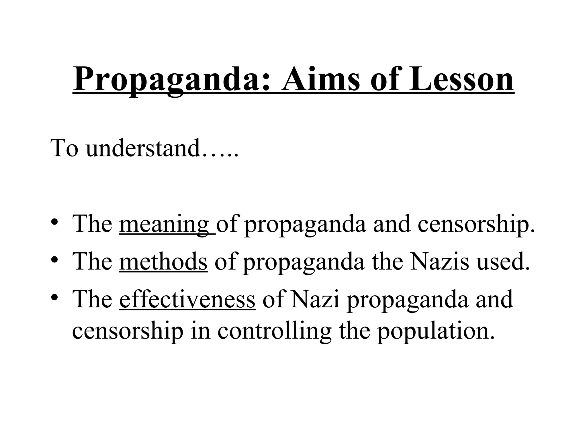 Nazi Propaganda | PPT