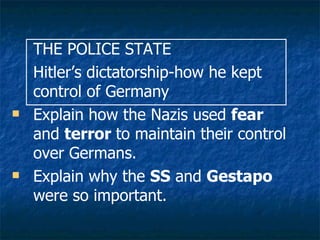 Nazi Terror And SS | PPT