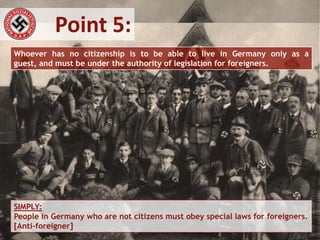 The ‘25 Point Program’ of the NSDAP National-Sozialistische Deutsche ...