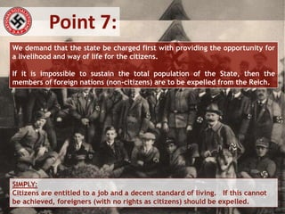 The ‘25 Point Program’ of the NSDAP National-Sozialistische Deutsche ...